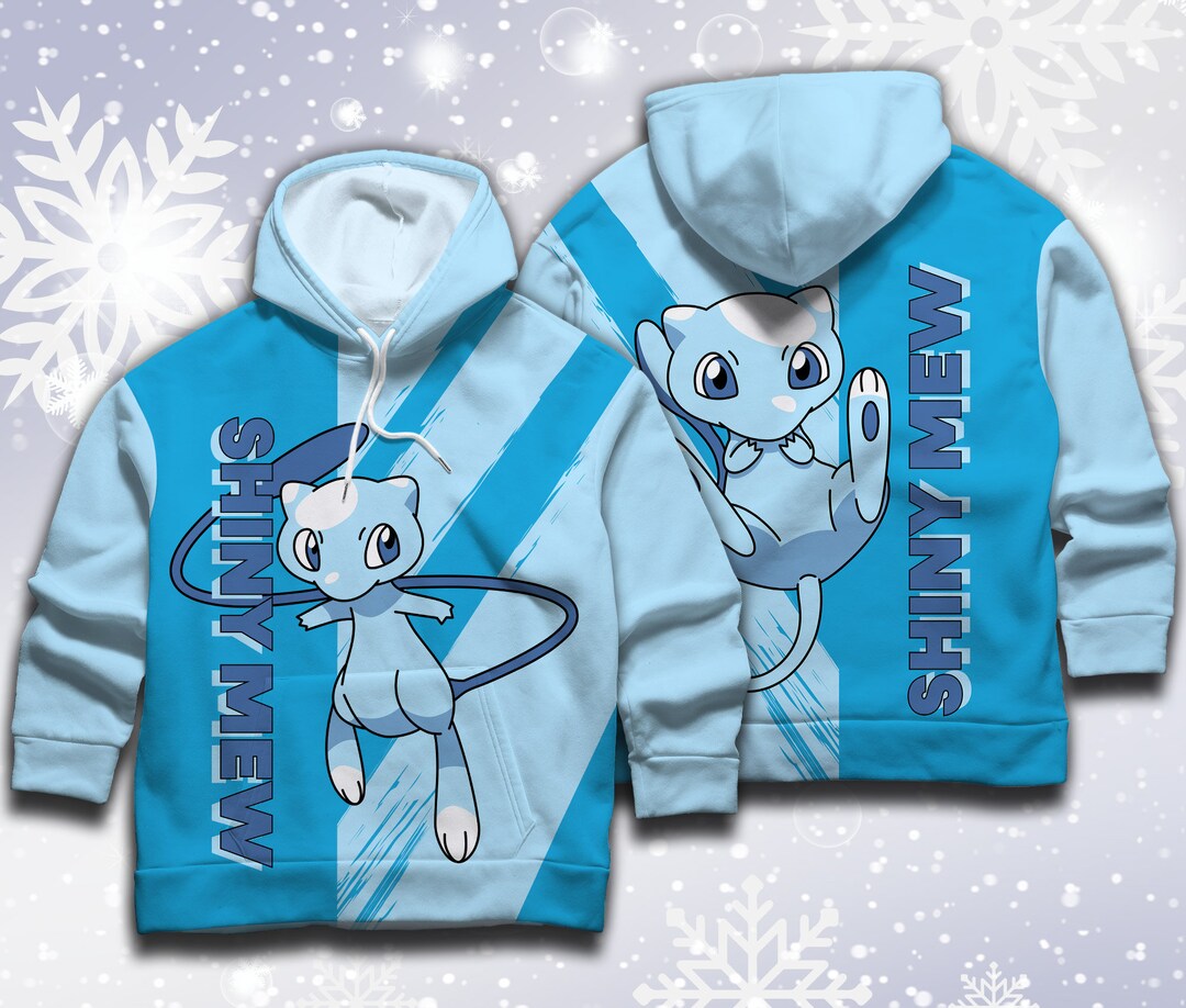 Mew Hoodie Shirt Shiny Mew Japanese Anime Hoodie Shirt Gift - Etsy