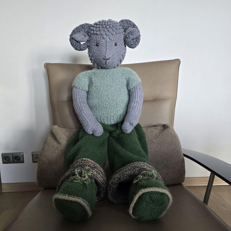 Hand-knitted Interior Toy - Harry the Lamb Inspired by the Descriptions ...