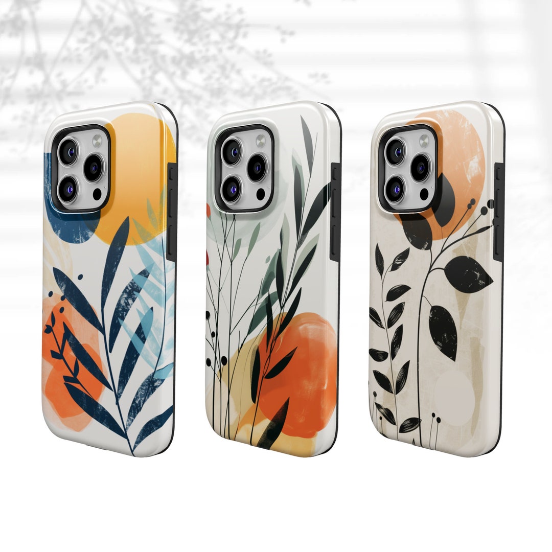 Boho Style Phone Case Earthy Cover for iPhone 15pro, 14, 13, 12, 11 ...