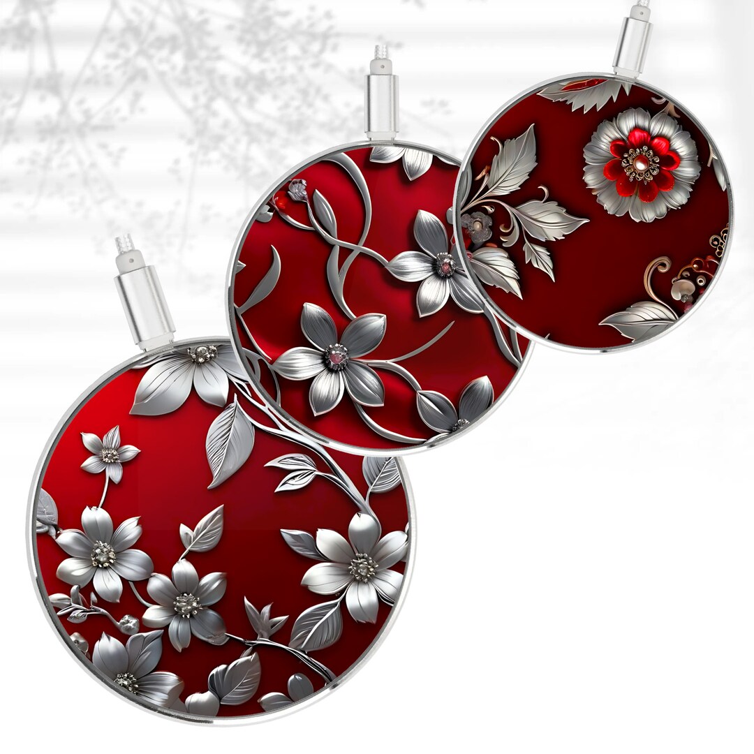 Silk Floral Design Mobile Charger 15W Wireless Charging Rococo Style ...