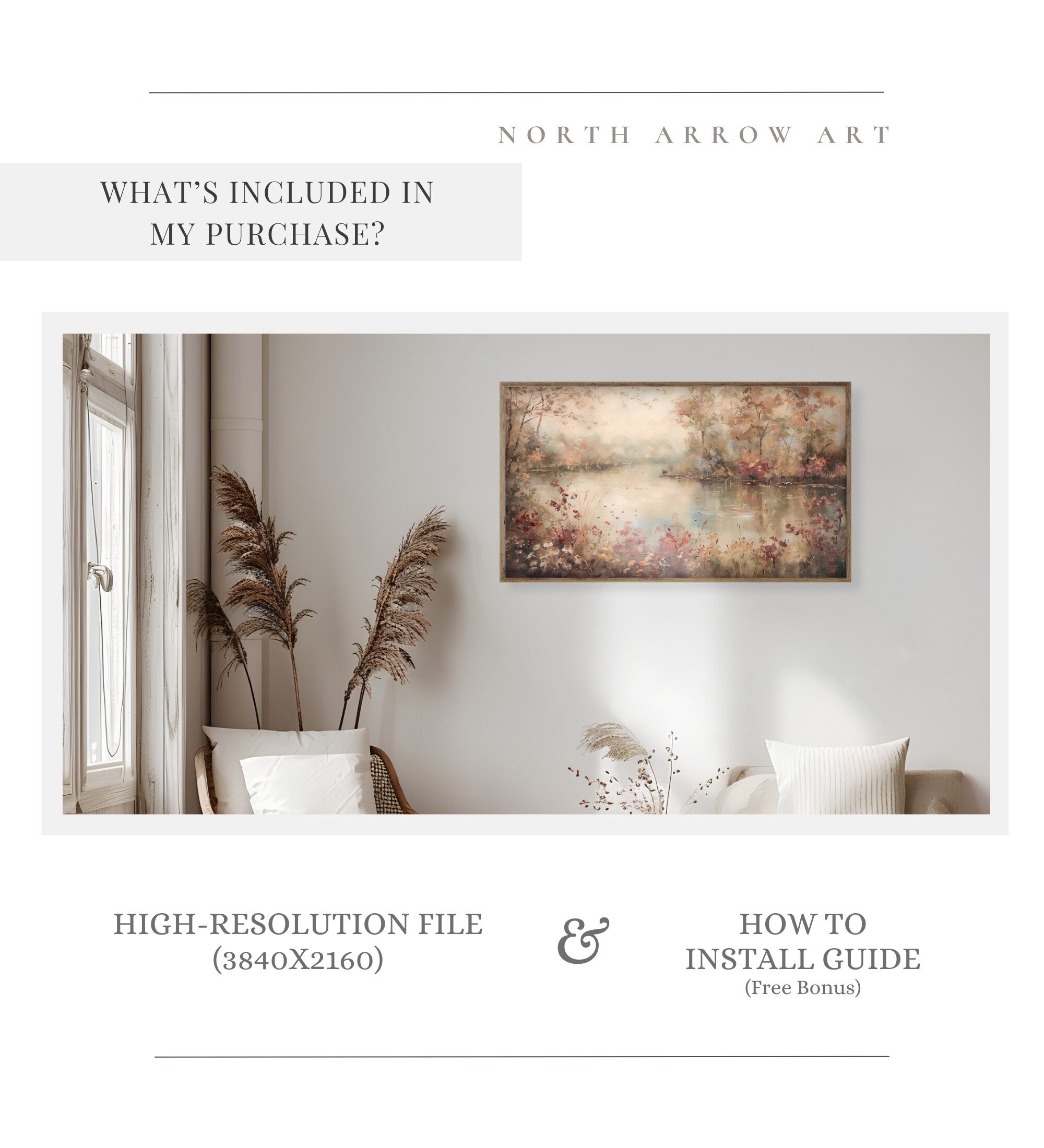 Samsung Frame TV Art Autumn Forest Scene Digital Download Cozy Fall ...