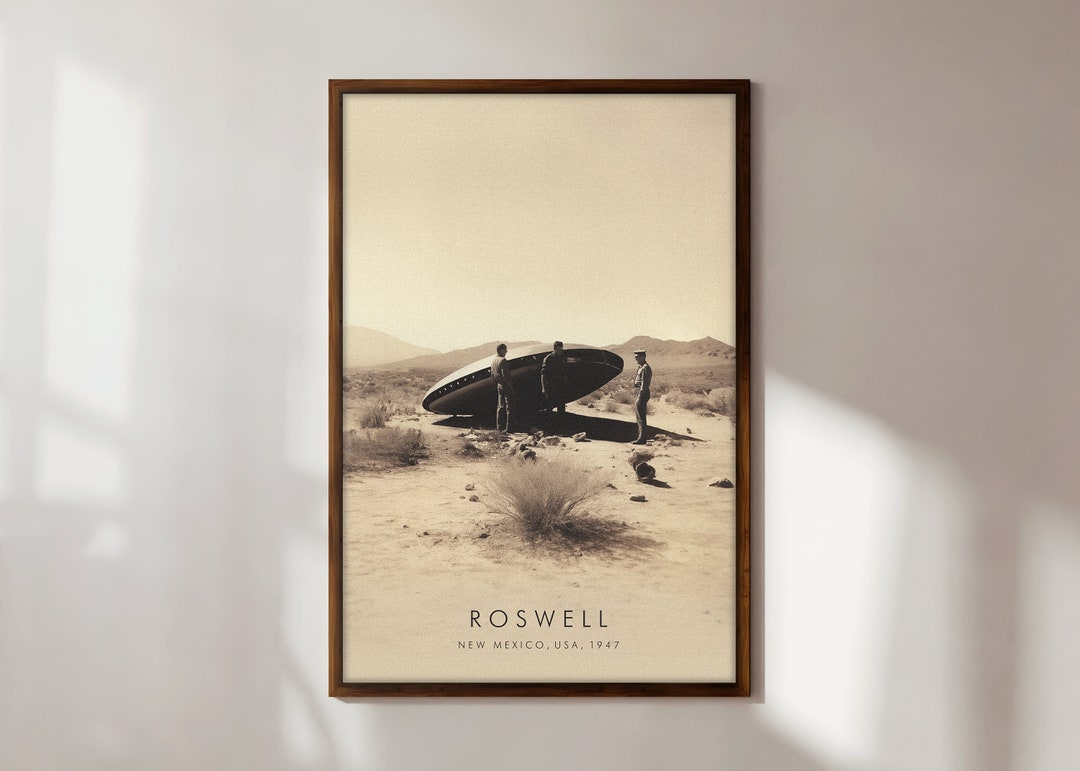 Roswell, New Mexico UFO Art Print, Alien Wall Art Poster - Etsy