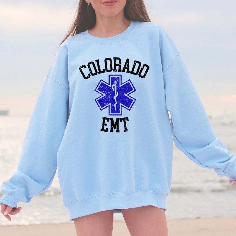 Personalized EMT Sweatshirt Featuring the Star of Life Logo, Custom ...