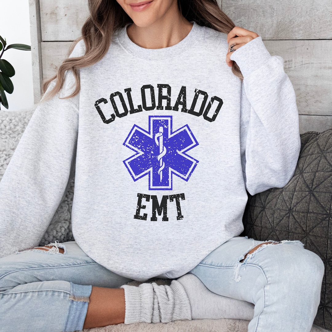 Personalized EMT Sweatshirt Featuring the Star of Life Logo, Custom ...
