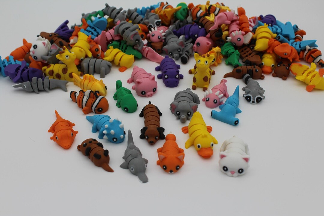 Mini Flexi Animal Collectable Toys - Etsy