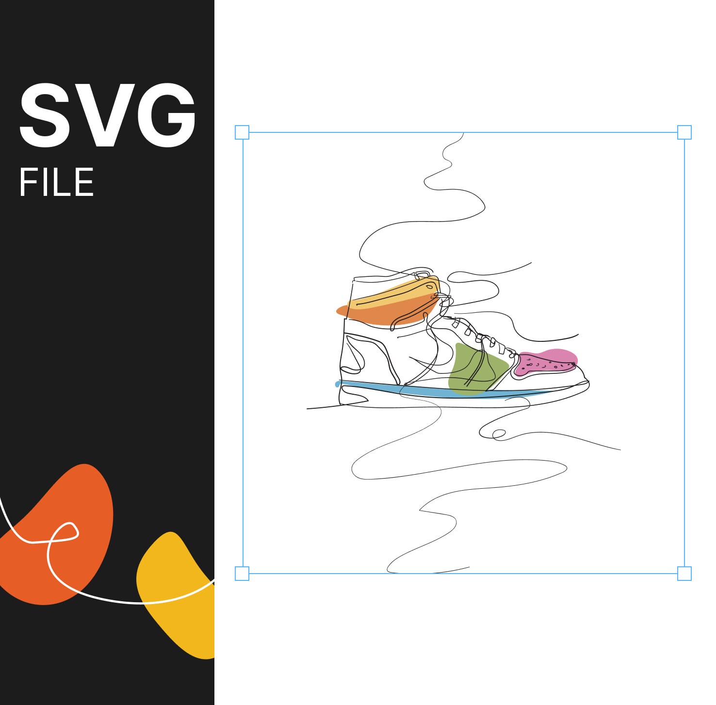 Minimalist Shoe Line Art, Vector File, Digital Print, Abstract Drawing ...