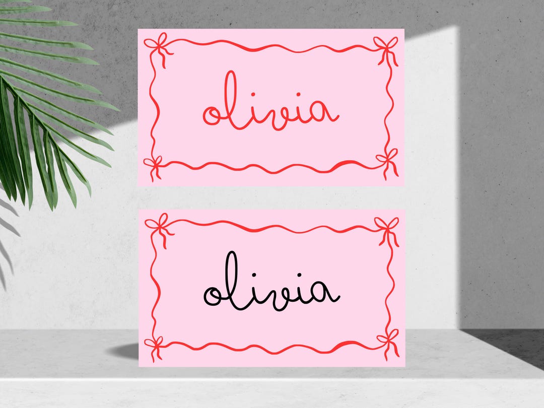 Printable Bridal Shower Name Tag | Hens Party Name Tag | Canva Digital ...