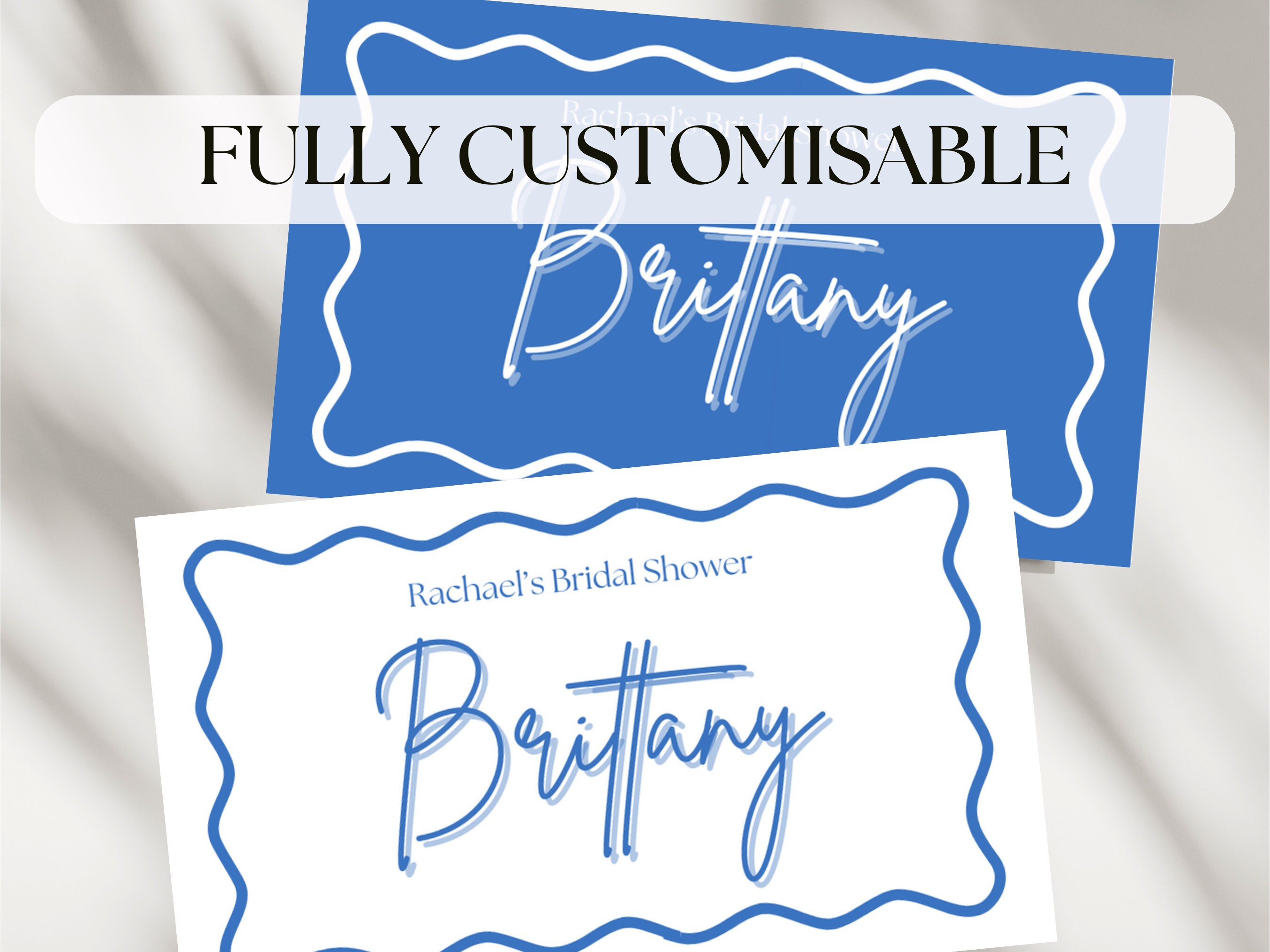 Printable Bridal Shower Name Tag | Hens Party Name Tag | Canva Digital ...