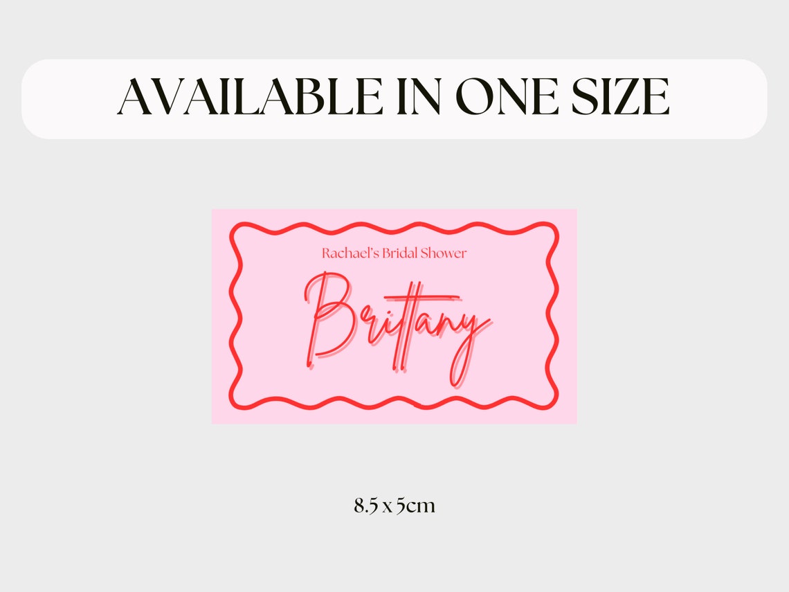 Printable Bridal Shower Name Tag Hens Party Name Tag Canva Digital ...