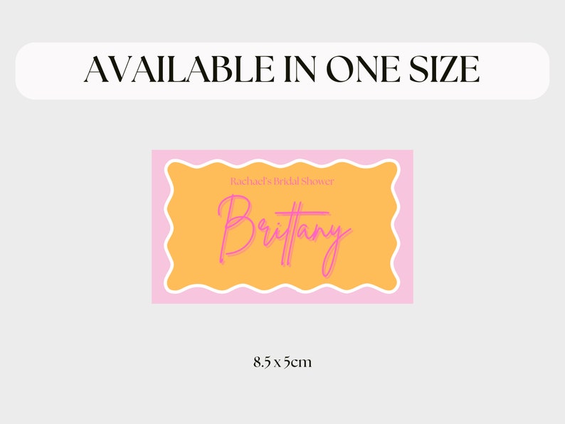 Printable Bridal Shower Name Tag Hens Party Name Tag Canva Digital ...