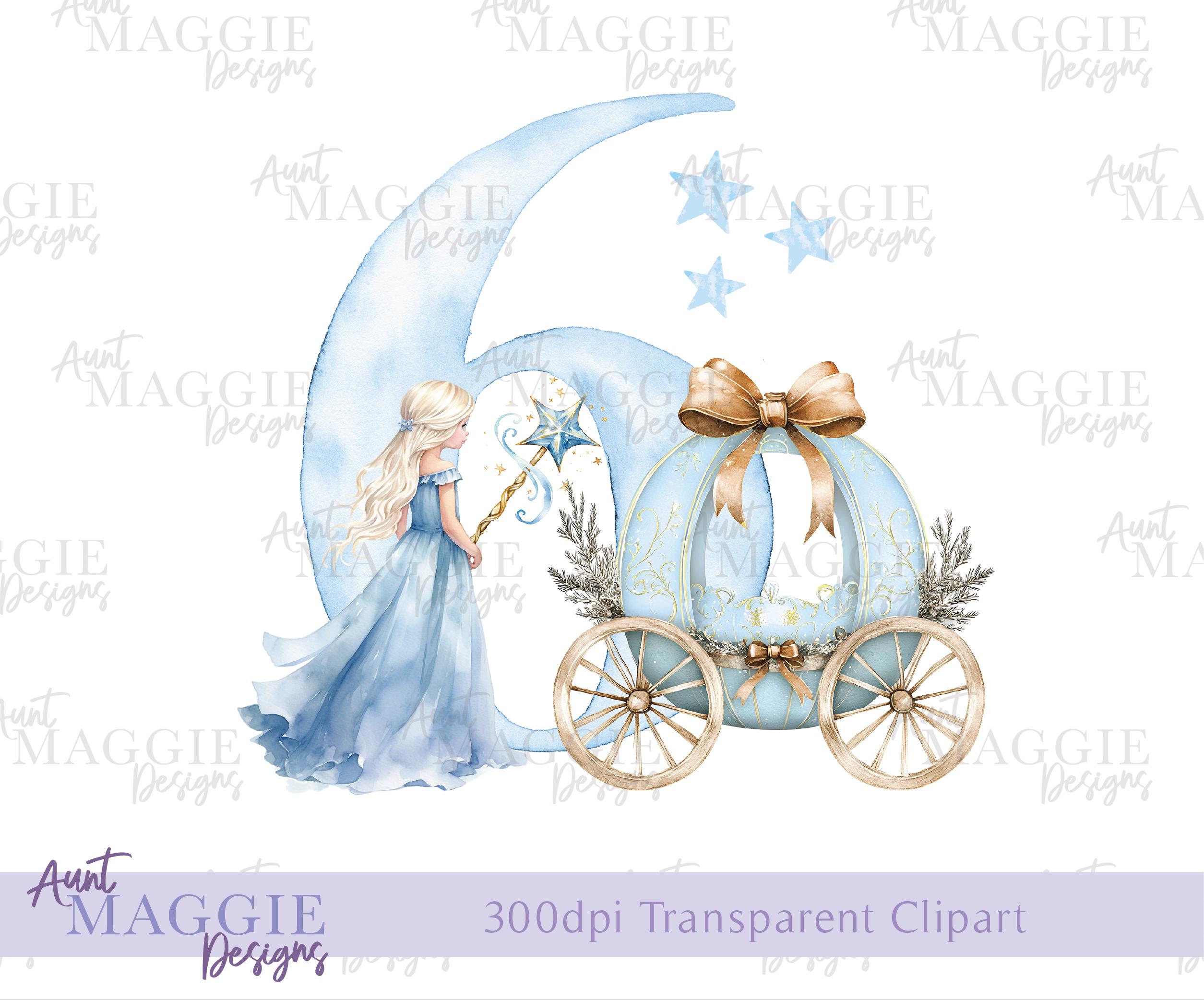 Ice Princess 6th Birthday Clipart, Blue Snow Queen PNG (digital ...