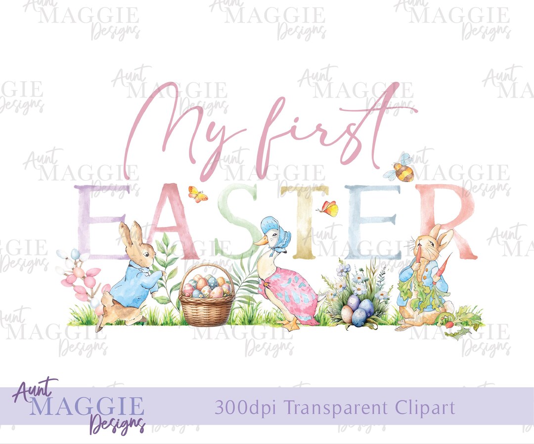 Flopsy Bunny Clipart First Easter Peter Rabbit Sublimation Design ...