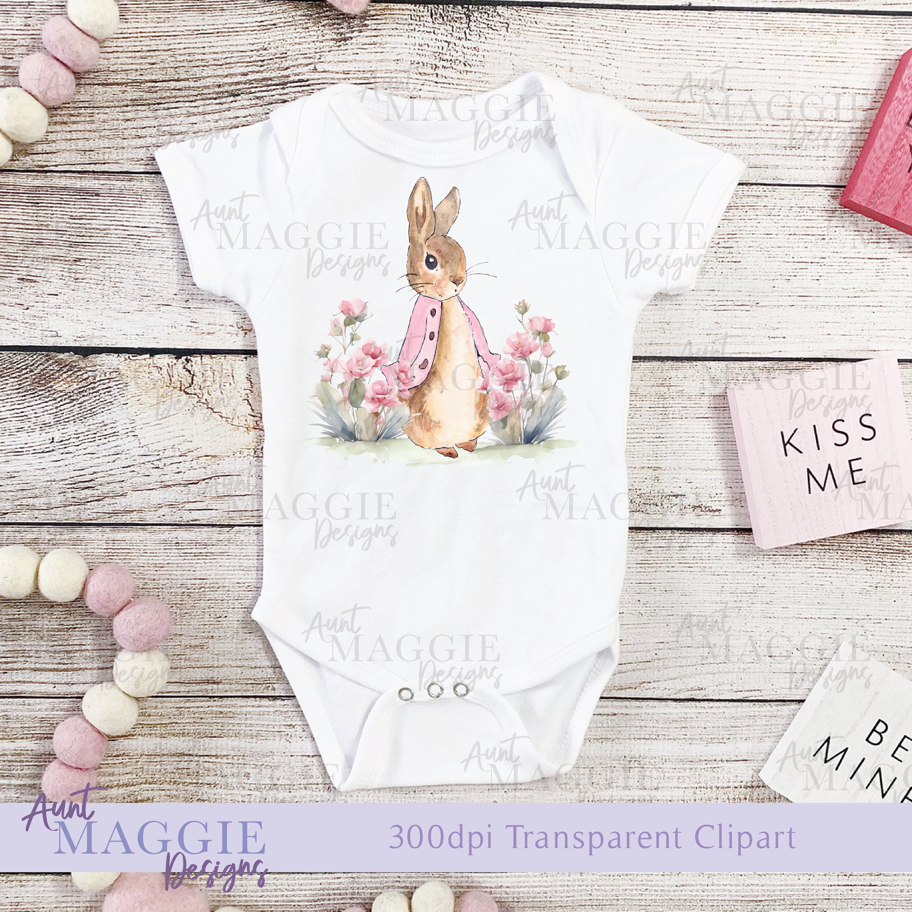 Flopsy Bunny, Peter Rabbit, Sublimation Clipart Design, Watercolor ...