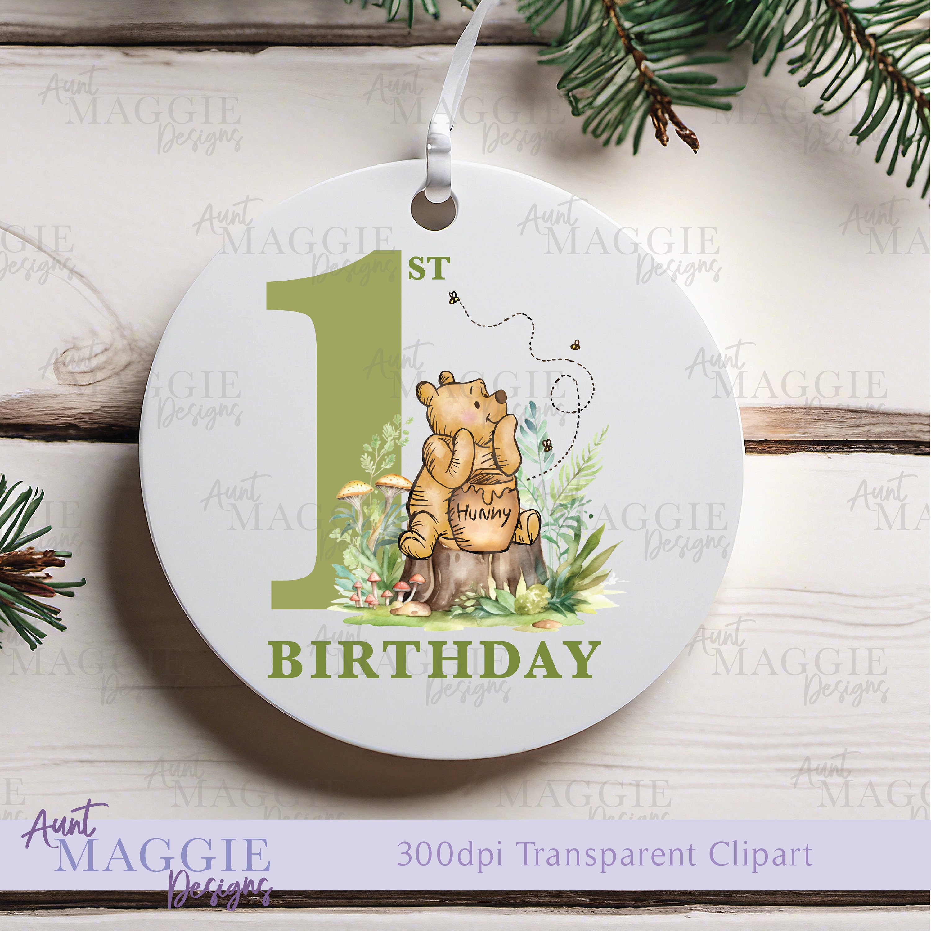Classic Winnie the Pooh Clipart PNG Sublimation UV-DTF Transparent ...
