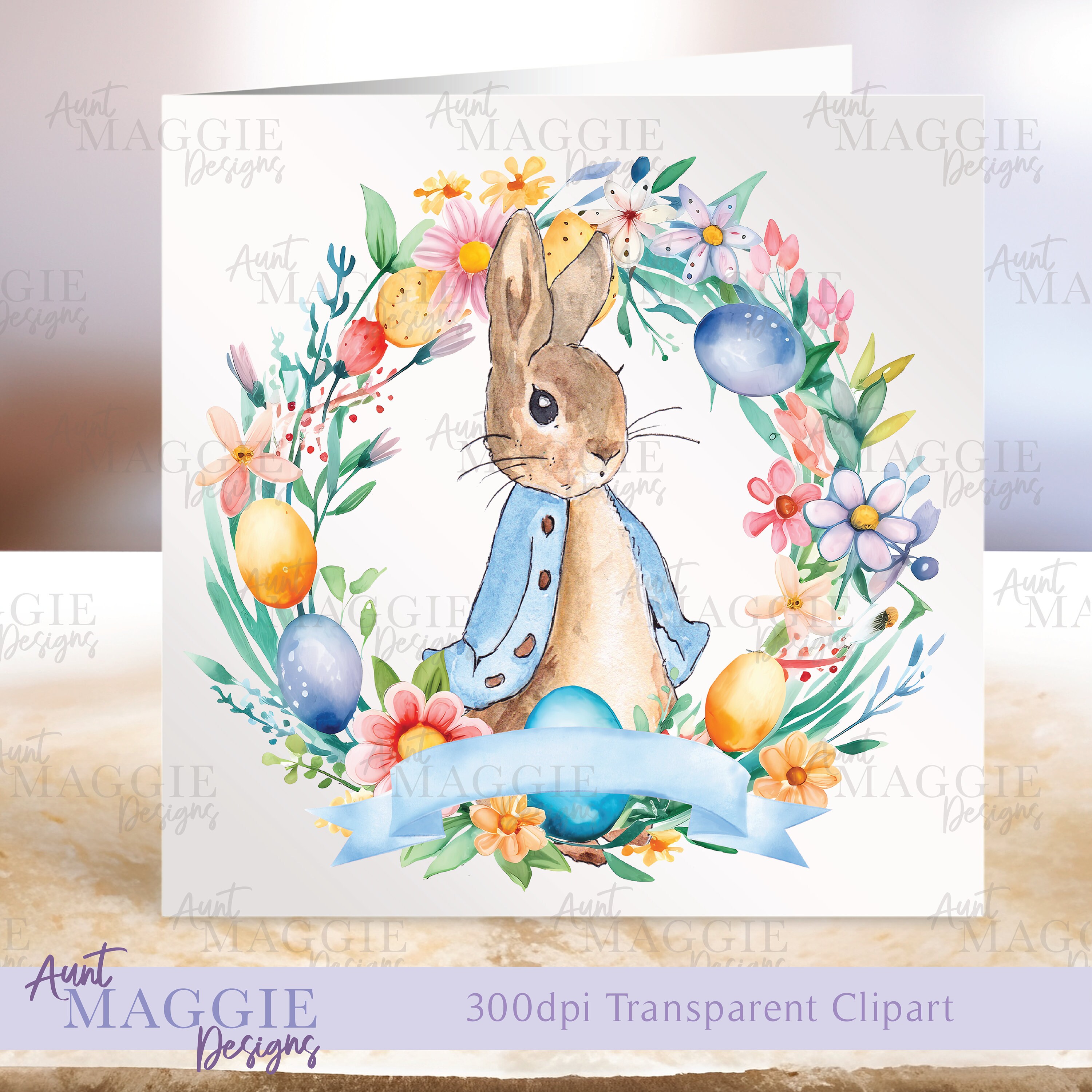 Peter Rabbit, Flopsy Bunny, Clipart, Easter Wreath Sublimation Design ...