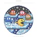 Pacman Winter Chase Cross Stitch Pattern, DIY Embroidery Pattern ...