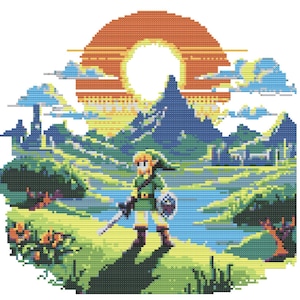 Zelda Landscape Cross Stitch Pattern: DIY Embroidery (digital Download ...