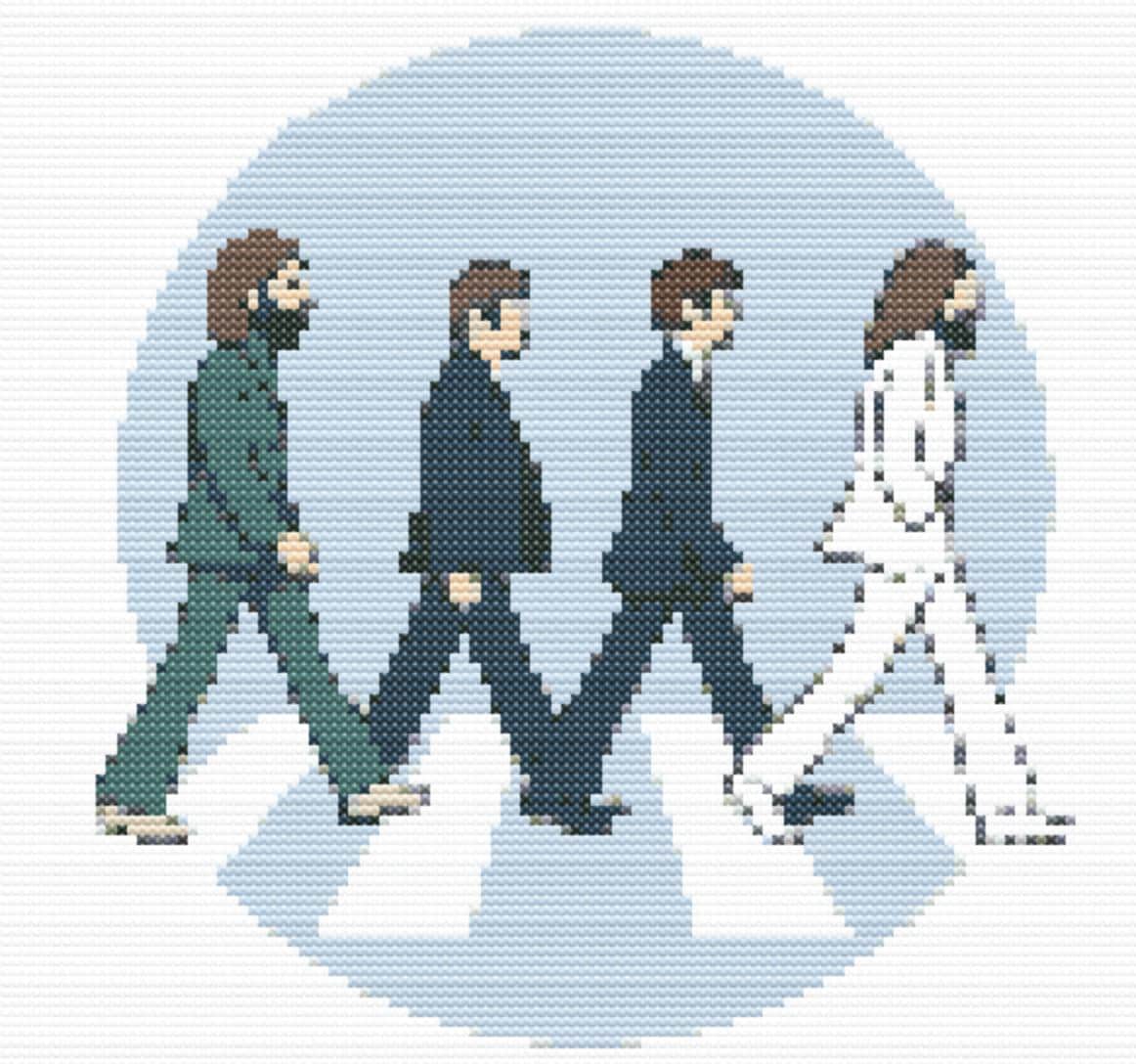 Beatles Abbey Road Cross Stitch Pattern: DIY Embroidery (PDF Download ...