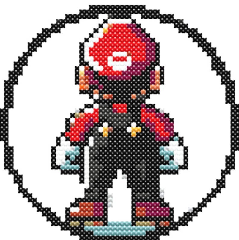 Mario Back Standing Cross Stitch Pattern, DIY Embroidery Pattern ...