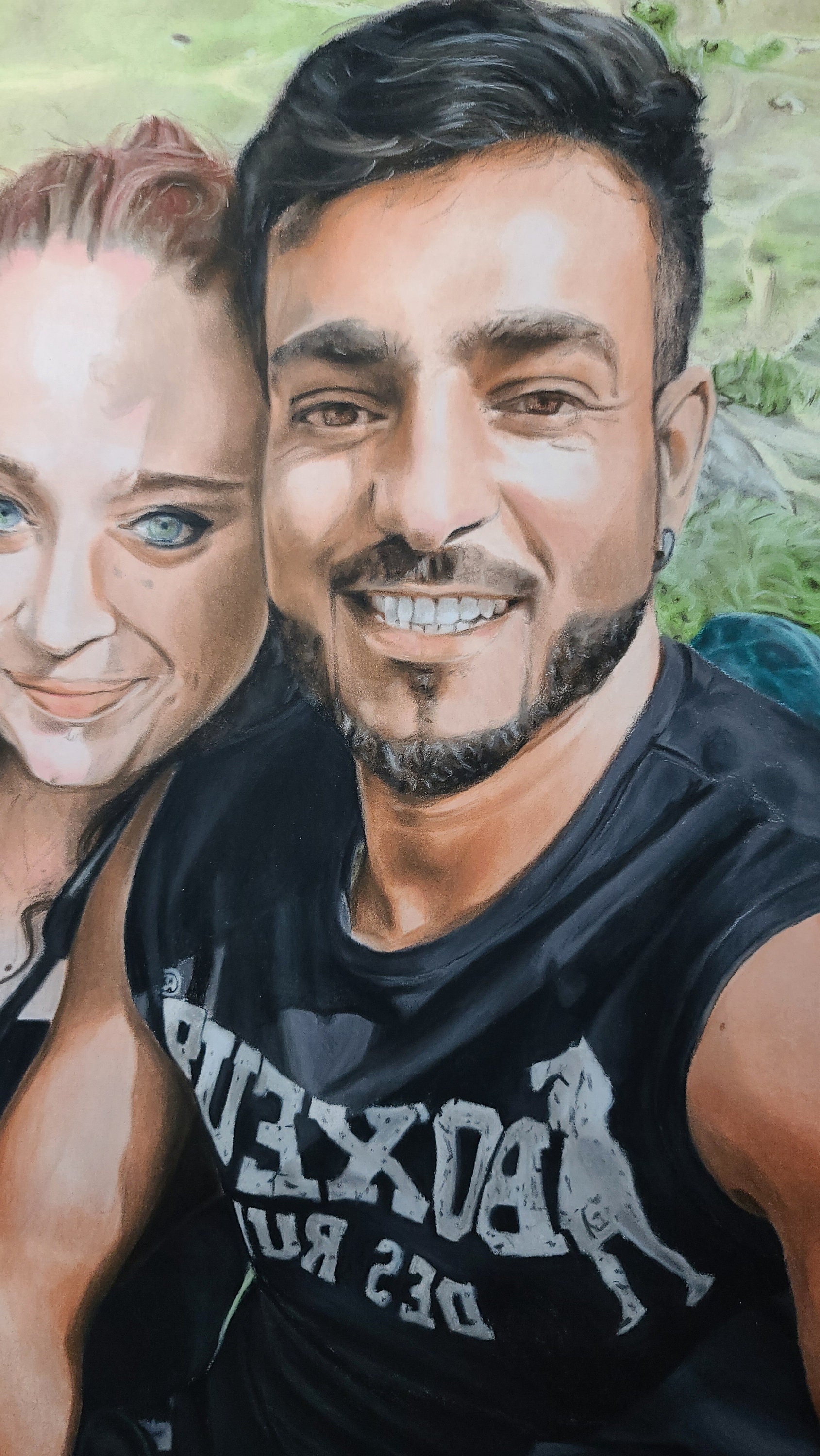 Custom Portrait Made With Pastel Pencils/dry Pastels on Paper - Etsy