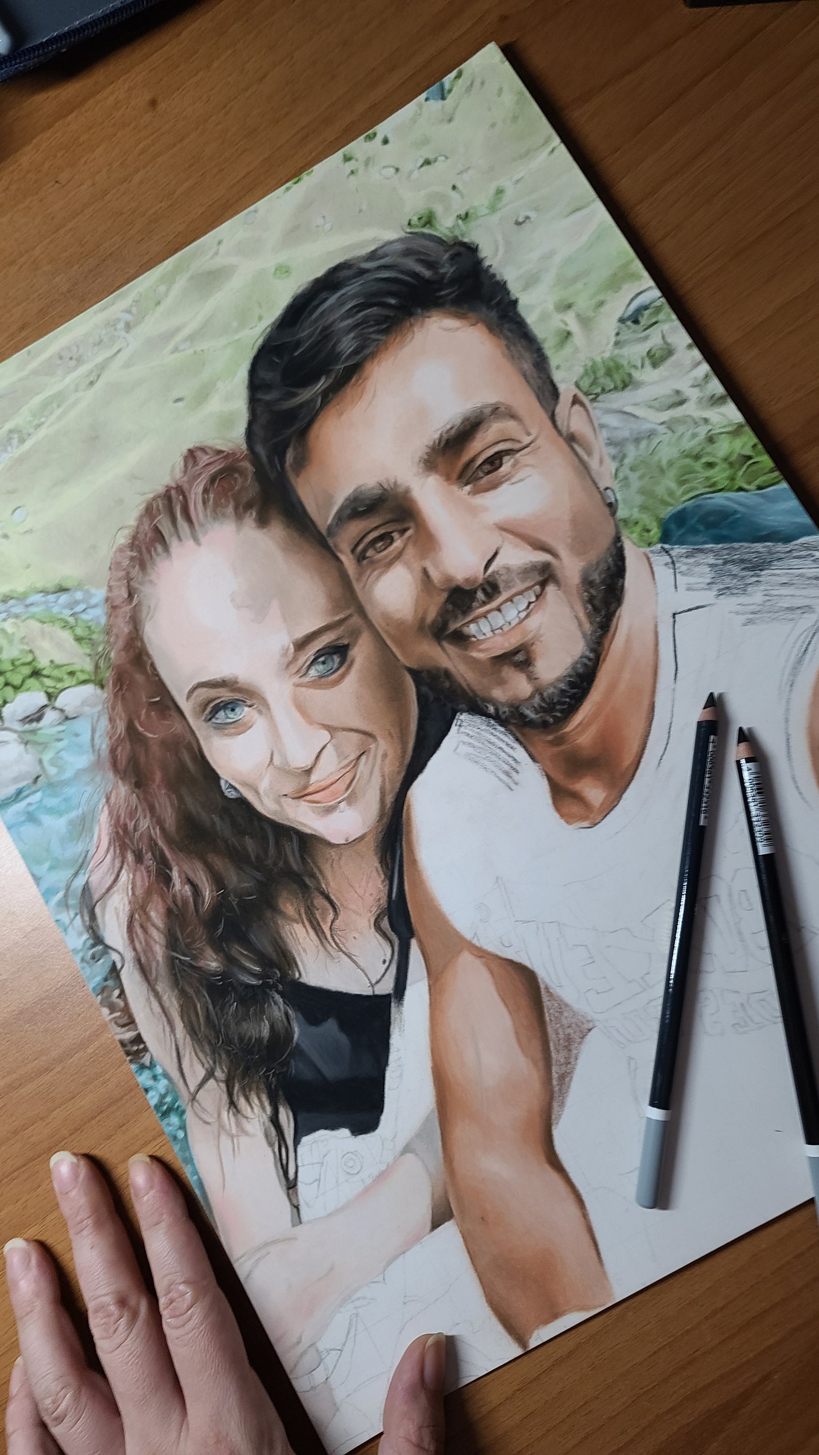 Custom Portrait Made With Pastel Pencils/dry Pastels on Paper - Etsy