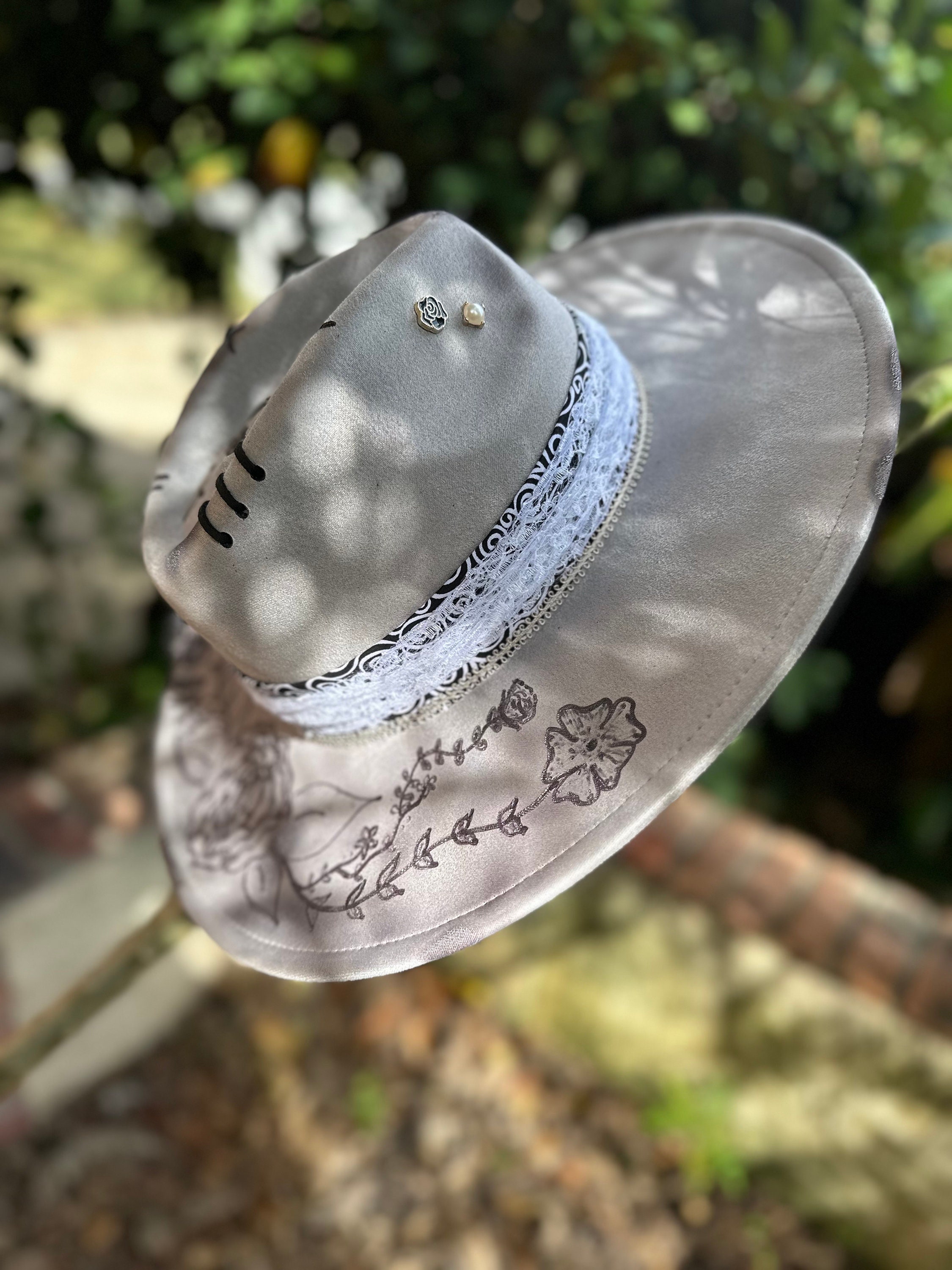 Custom Hand Burned Boho Fedora - Etsy