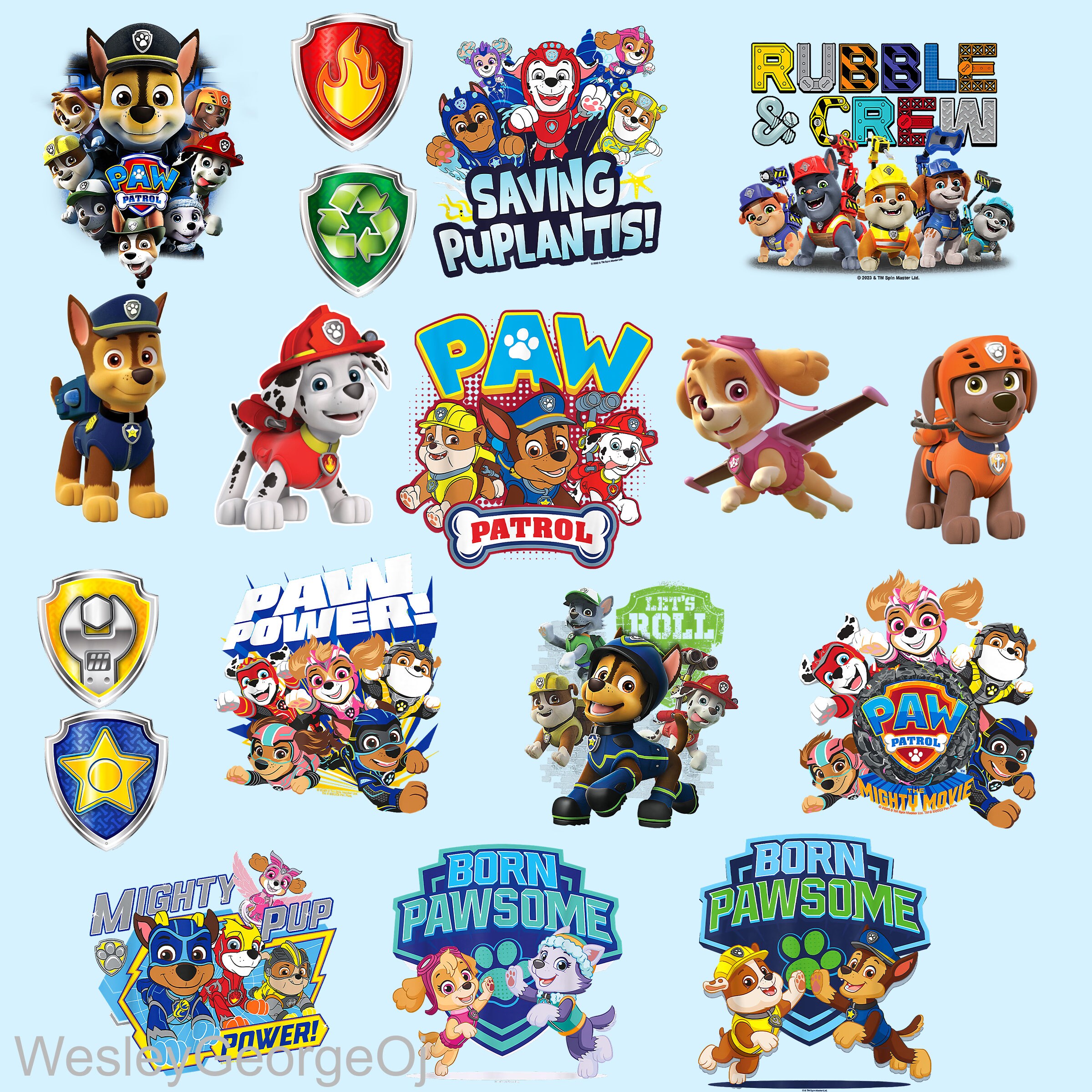 Paw Patrol PNG, Paw Patrol Bundle Png, Paw Patrol Font Png, File Cut ...