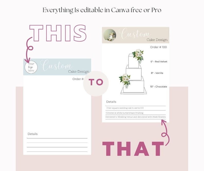 Square Cake Design Templates, SVG Cake Drawings, Canva Editable Cakes ...