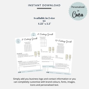Square Cake Cutting Guides, Cake Business Paperwork, Printable Cake ...