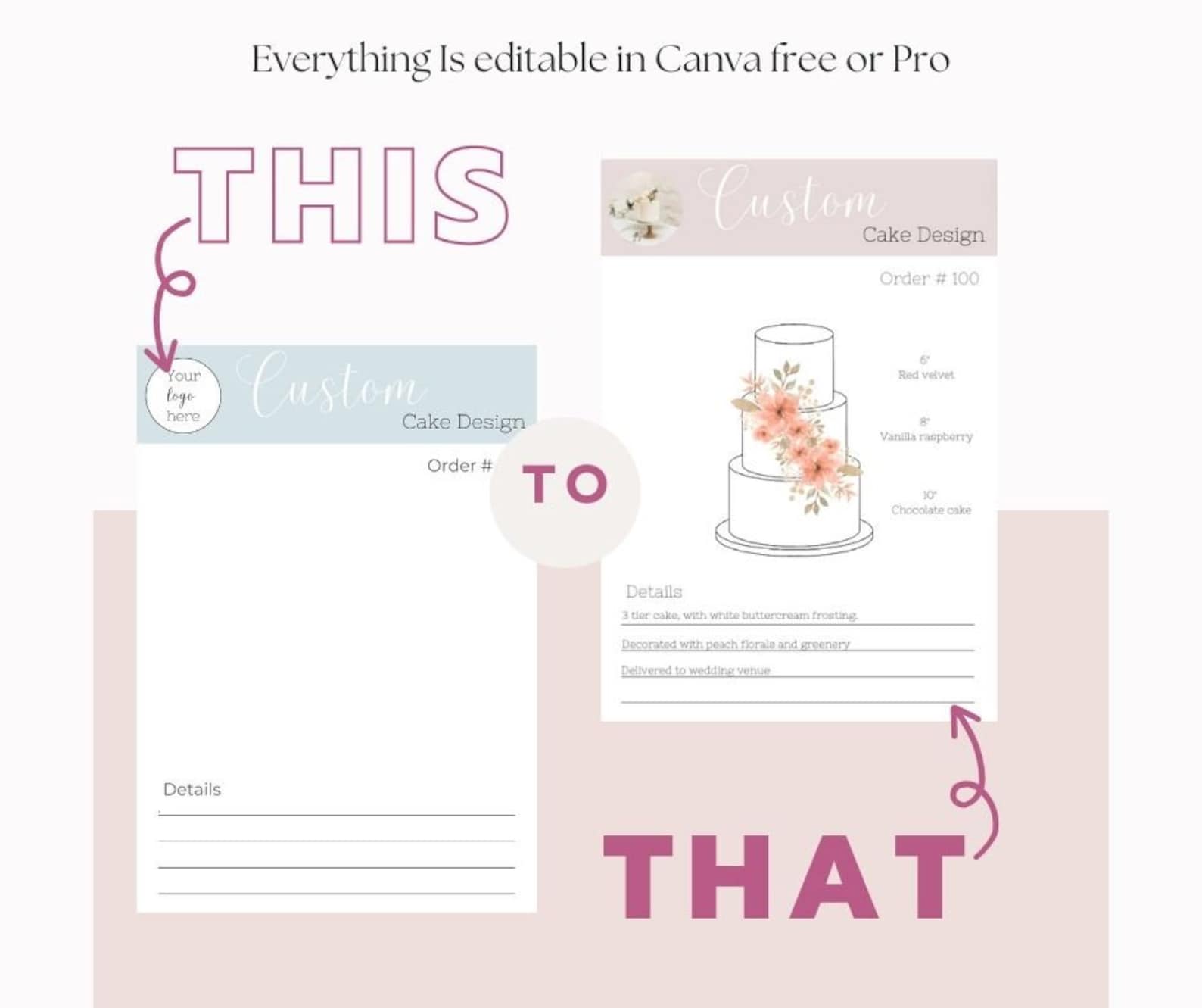 Cake Design Templates, SVG Cake Drawings, Canva Editable Cakes, Cake ...