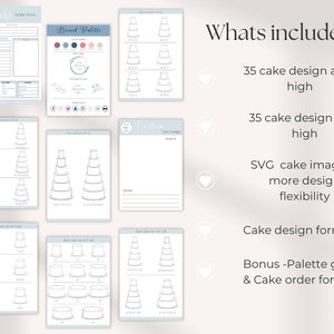 Cake Design Templates, SVG Cake Drawings, Canva Editable Cakes, Cake ...