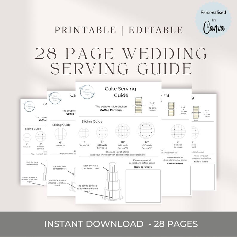 Tiered Wedding Cake Cutting Guide, Cake Disassembly & Dowel Placement ...