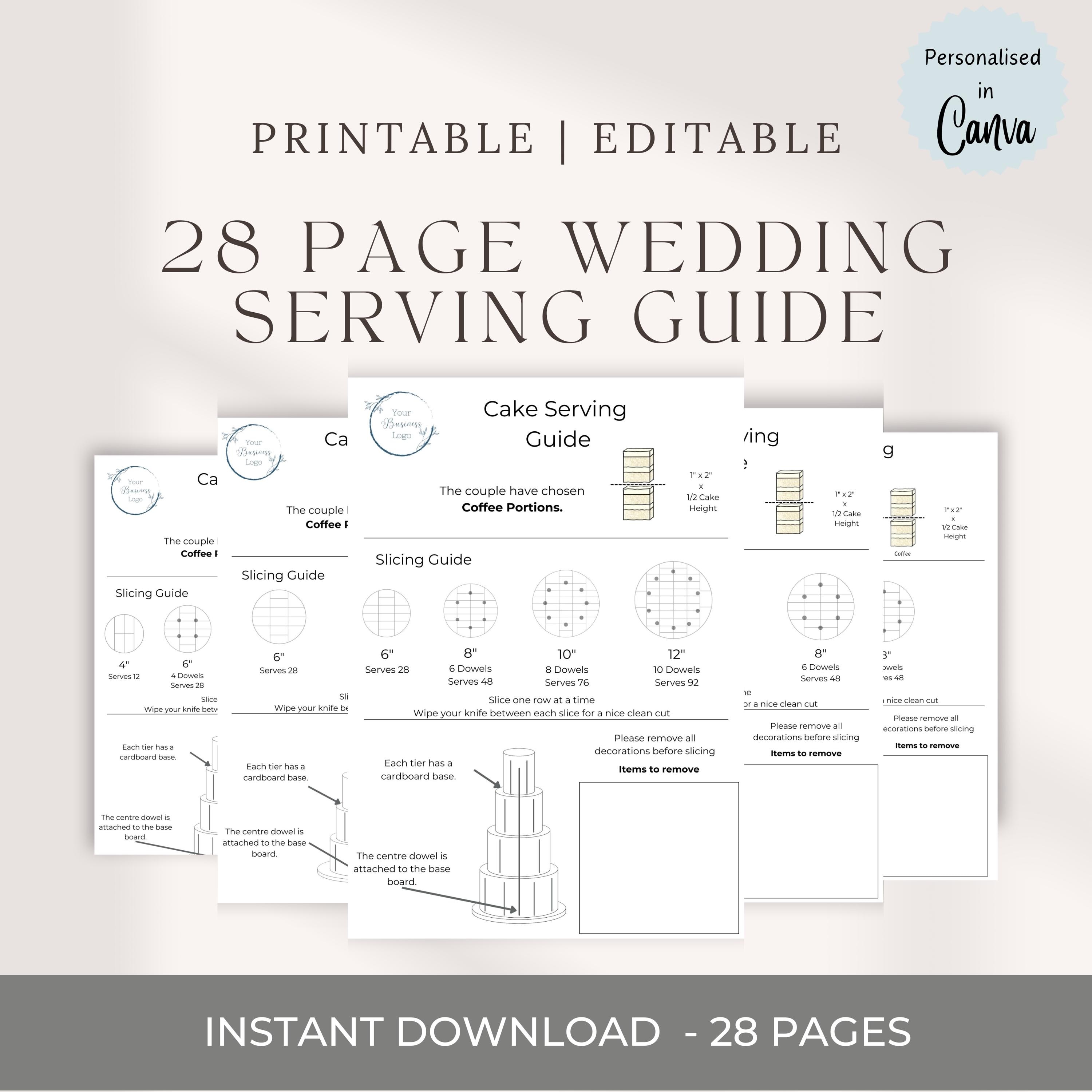 Tiered Wedding Cake Cutting Guide, Cake Disassembly & Dowel Placement ...
