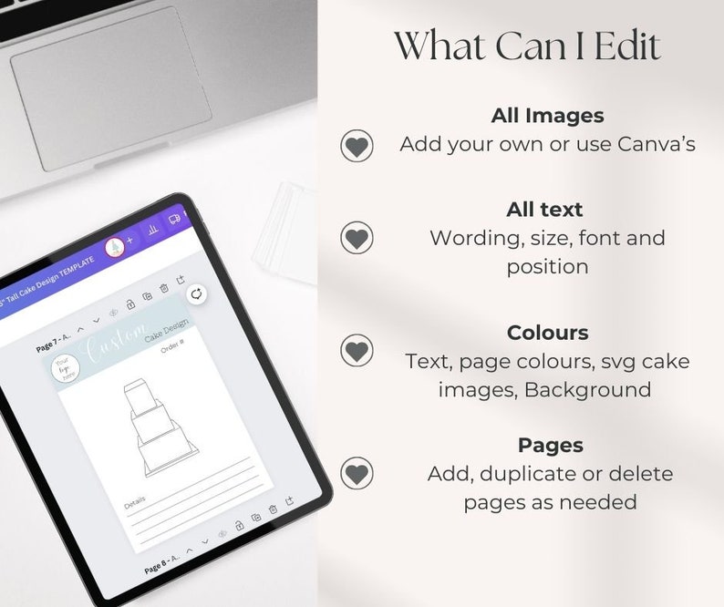 Square Cake Design Templates, SVG Cake Drawings, Canva Editable Cakes ...