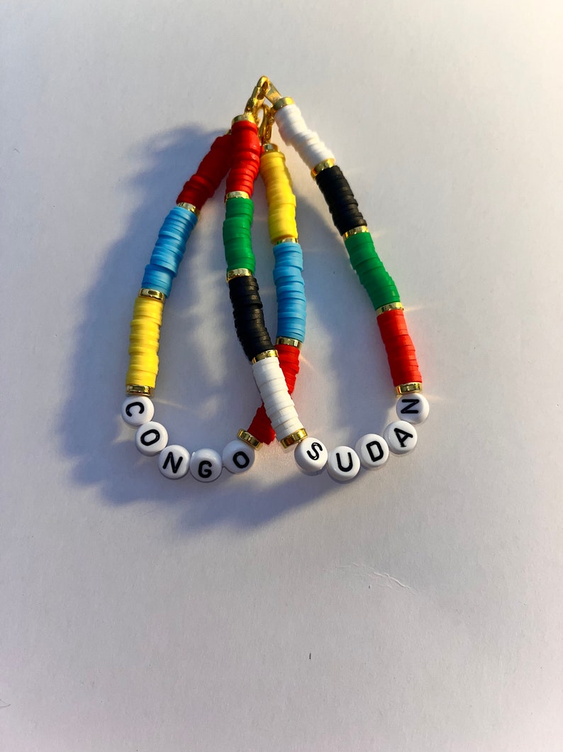 International Solidarity Bracelets (3 Pack-yemen, Congo, Sudan) - Etsy