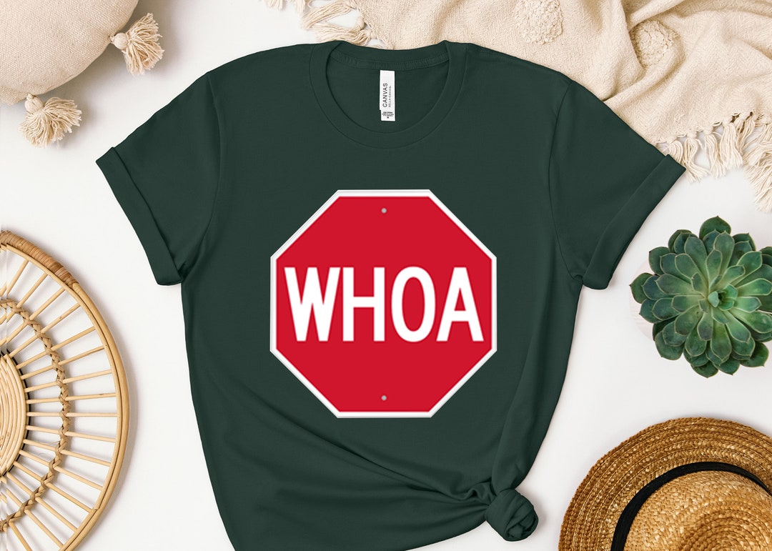 Whoa, Stop Sign, Funny Horse Themed Graphic T Shirt, Girls Shirt ...