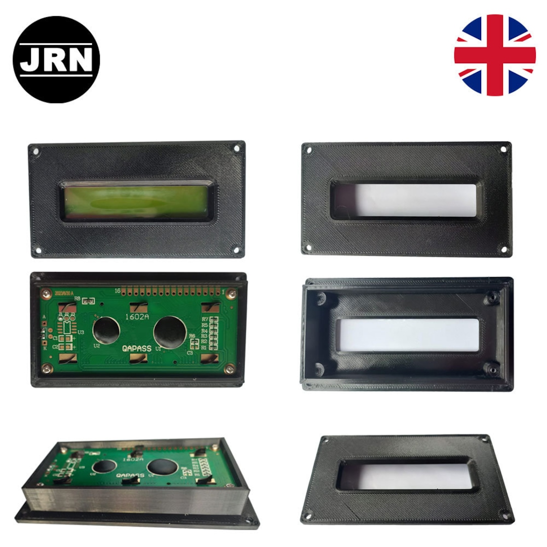 Case Enclosure Panel Bezel LCD Display 1602 16x2 Display Mounting Frame ...