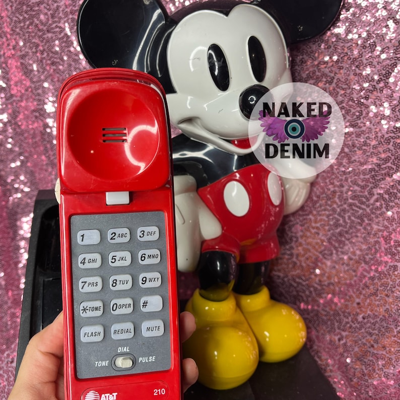 Disney Mickey Mouse AT&T Landline 15"tall Push Button Telephone 1990 - Etsy