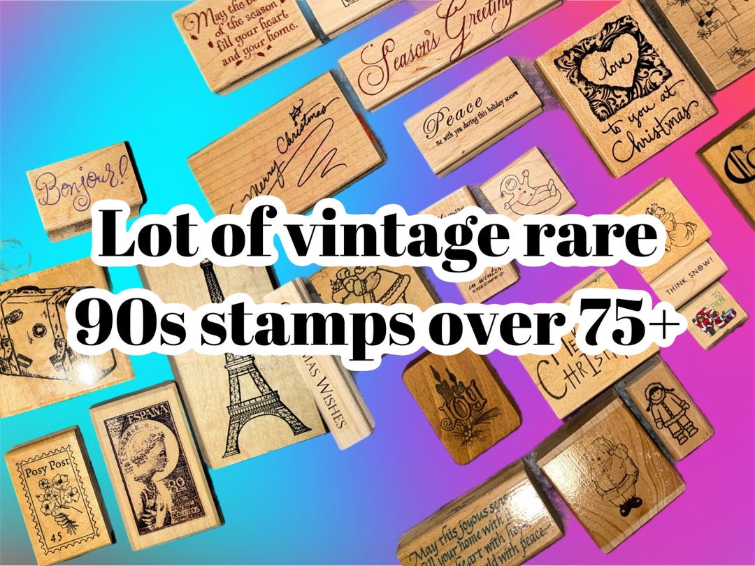 Vintage Bulk 90s Stampin up Rubber Block Stamps All Included Over 75 ...