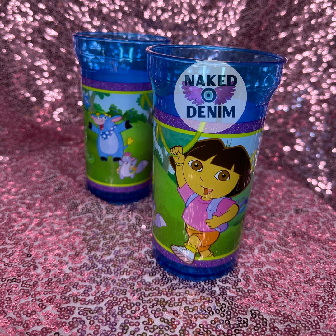 Vintage Dora the Explorer Set of Plastic Blue Cups New - Etsy