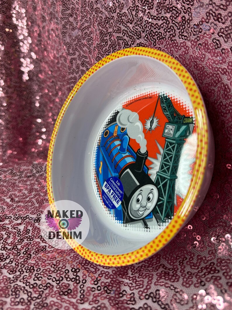 Vintage Thomas the Train Plate, Bowl Set Melmac Plastic Dinnerware Zak ...