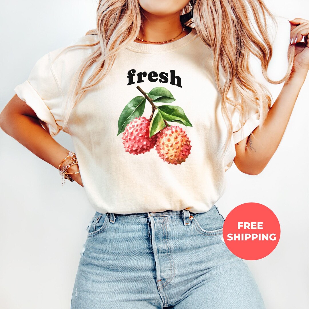 Comfort Colors Fresh Lychee Aesthetic Fruit Shirt Exotic Tropical ...