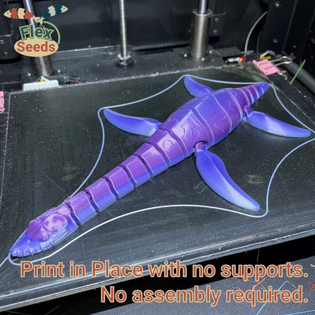 Flexi Plesiosaurus, Nessy Mark-2, STL File for 3dprinting, 3D Printed ...