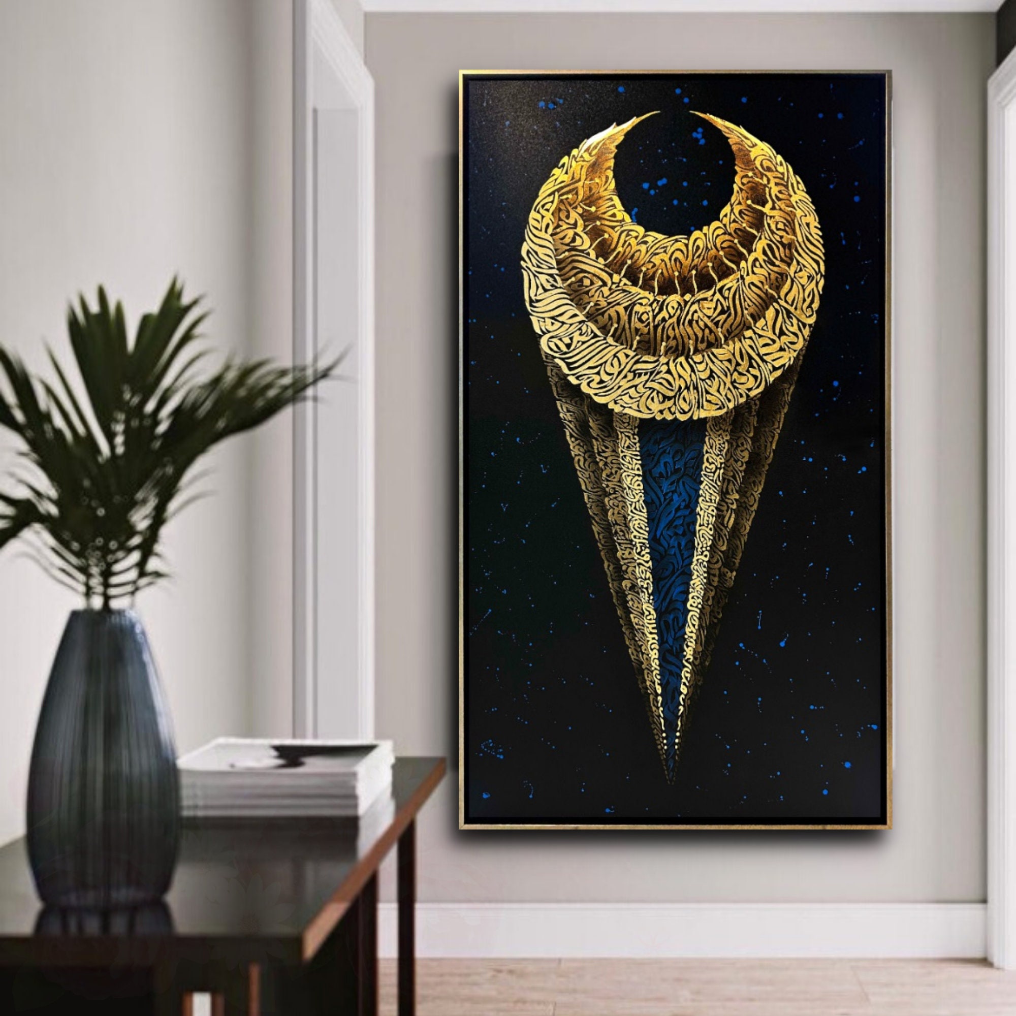 Calligraphy Acrylic 3D Painting on Canvas, Original Modern Islamic ...