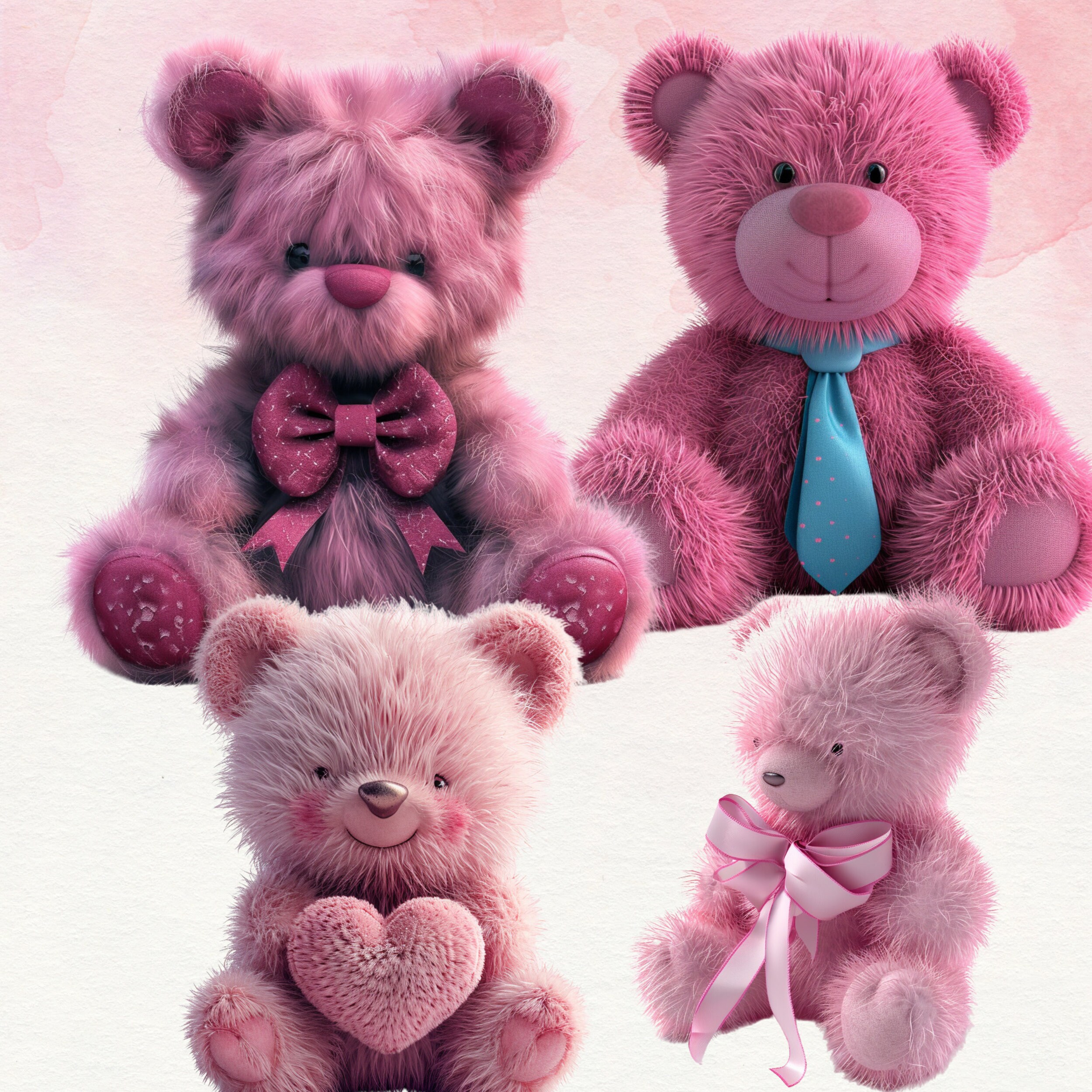 Teddy Bear Pink 40pc PNG & JPEG Teddybear PNG Teddy Bear Clipart pinl ...
