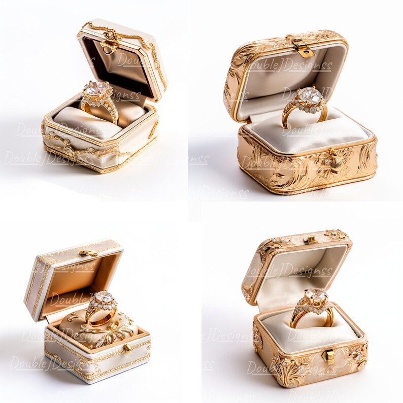 16 Engagement Ring Box Clipart, Wedding Rings Clipart, Printable ...