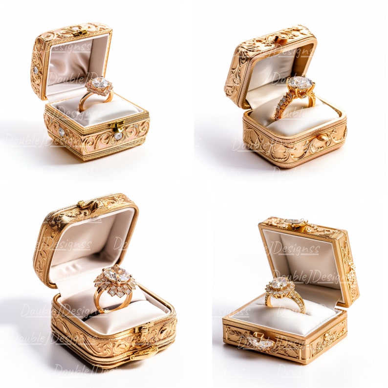 16 Engagement Ring Box Clipart, Wedding Rings Clipart, Printable ...