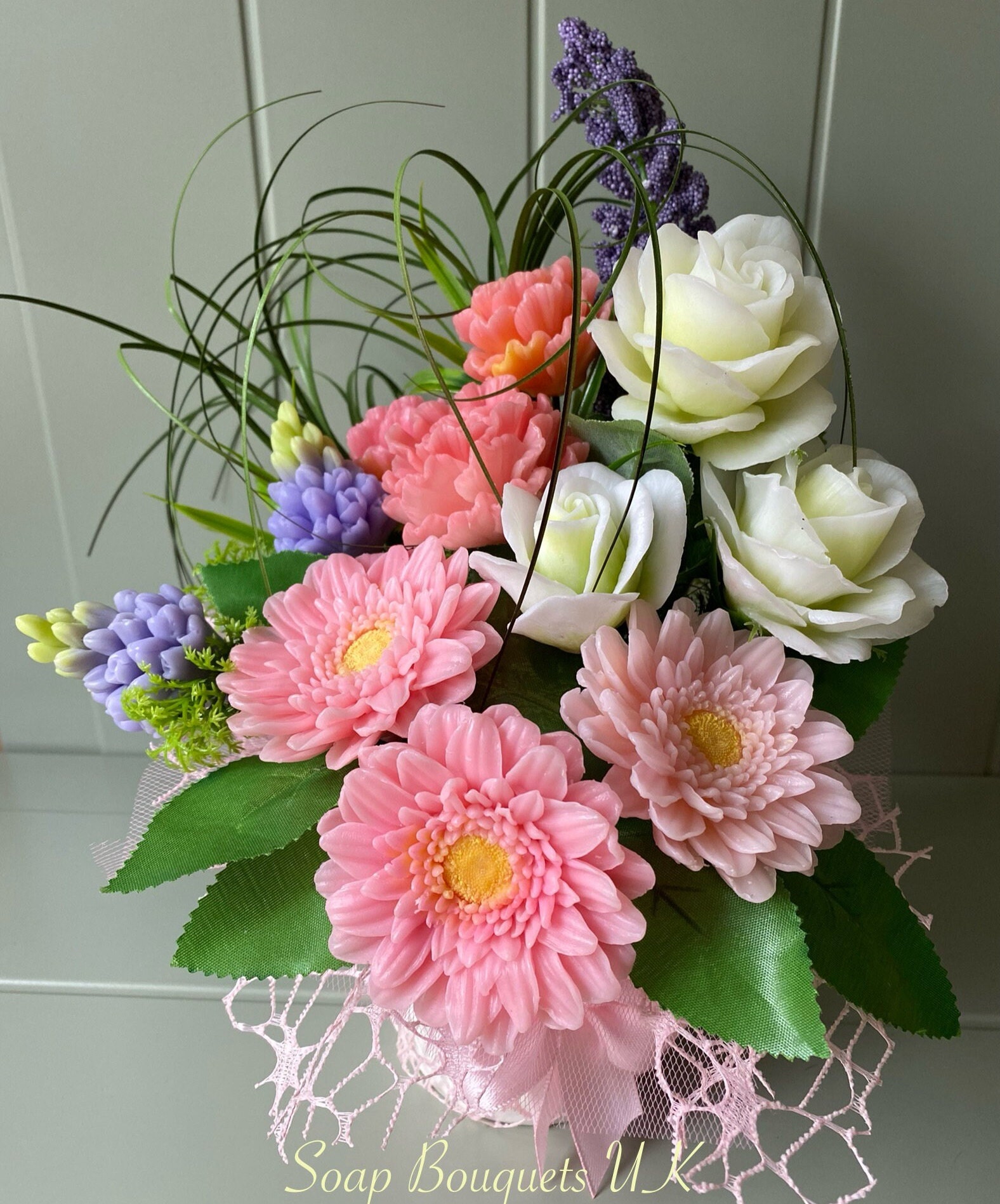 Spring Inspiration Flower Soap Bouquet: Customizable Birthday Gift ...
