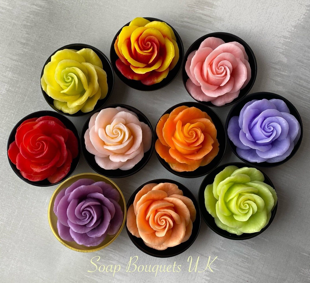 Soap Flowers | Rose-shaped Soap Gift Box | Real Rose Handmade Soap ...