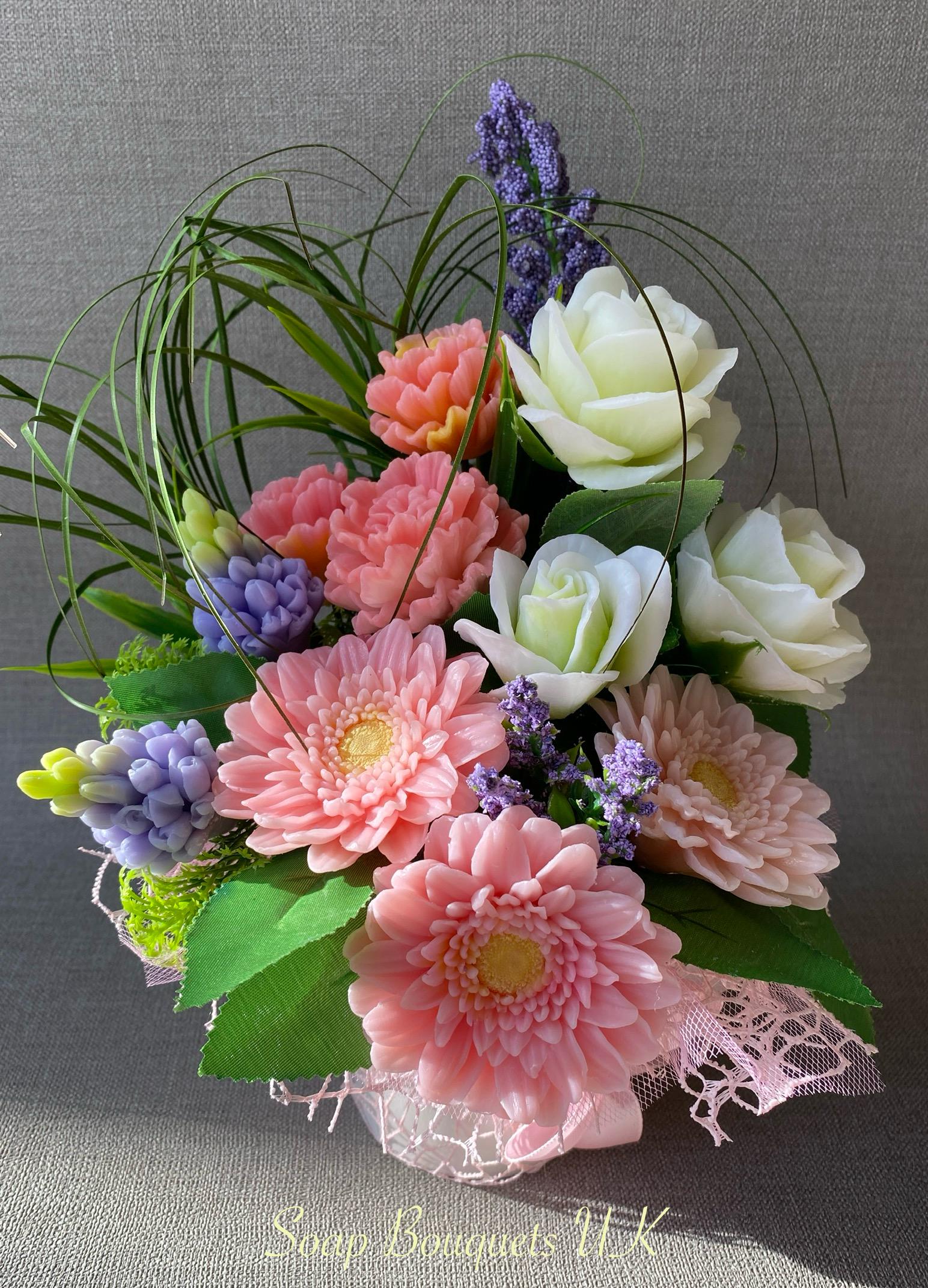 Spring Inspiration Flower Soap Bouquet: Customizable Birthday Gift ...